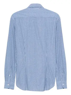 ORIAN Striped Stretch Shirt - Blue