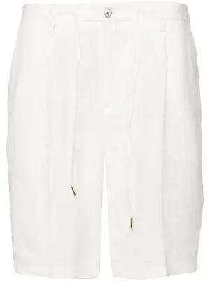 BRIGLIA 1949 Olbias Linen Deck Shorts - White