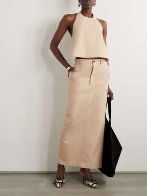 Wardrobe.NYC Cotton-drill Maxi Skirt - Beige