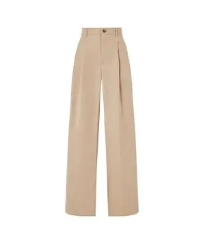 Wardrobe.NYC Pleated Cotton-blend Drill Wide-leg Pants