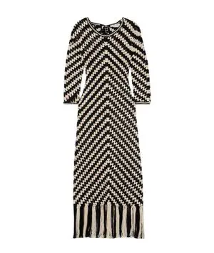 Zimmermann Halliday Fringed Crocheted Cotton Midi Dress