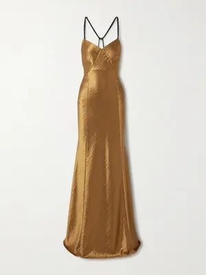 JASON WU Paneled Hammered-satin Gown