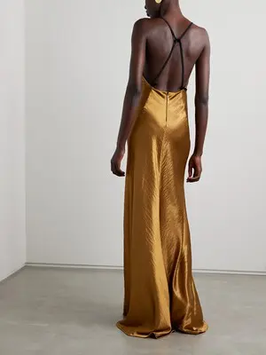 JASON WU Paneled Hammered-satin Gown