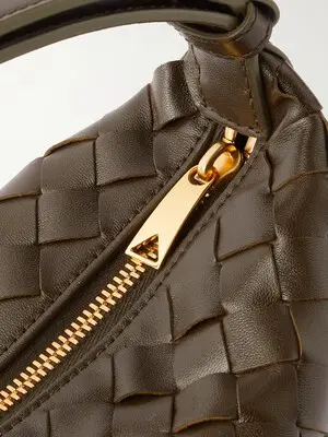 Bottega Veneta Wallace Mini Intrecciato Leather Shoulder Bag - Green
