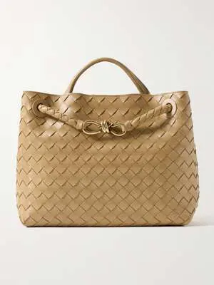Bottega Veneta Andiamo Medium Embellished Intrecciato Leather Tote