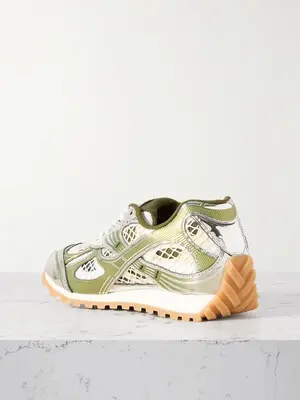 Bottega Veneta Orbit Metallic Sneakers - Neutrals
