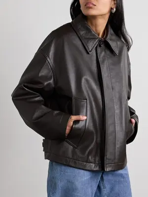 Bottega Veneta Shearling-trimmed Leather Jacket