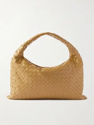 Bottega Veneta Hop Intrecciato Leather Tote - Brown