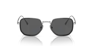 Persol Titanium Octagon Sunglasses - Dark Grey