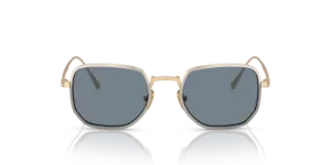 Persol Titanium Octagon Sunglasses - Light Blue