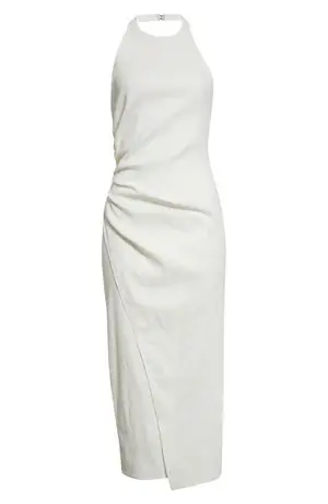 A.L.C. Sylvie Linen-blend Maxi Halter Dress - White