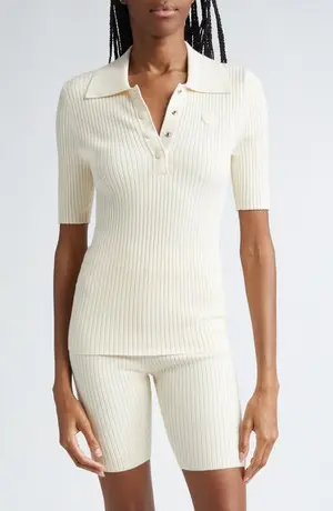 SPORTY & RICH Rib Sweater Polo