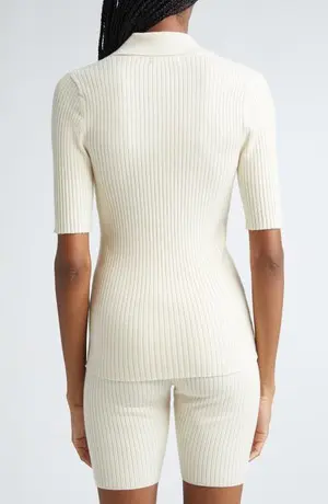 SPORTY & RICH Rib Sweater Polo