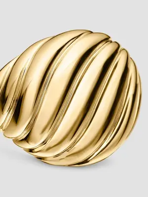 David Yurman Sculpted Cable Pinky Ring In 18k Yellow 13mm