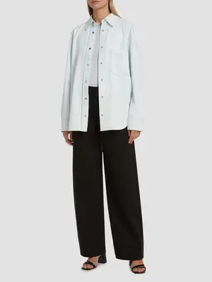 Vince Twill Snap-front Overshirt