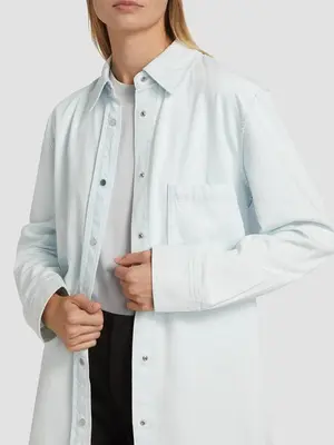 Vince Twill Snap-front Overshirt
