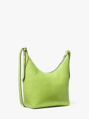 Michael Kors Margaret Medium Pebbled Leather Messenger Bag