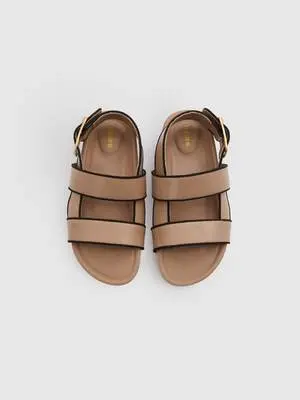 REISS Samantha Leather Platform Sandals