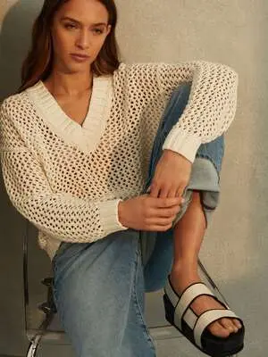 REISS Samantha Strappy Chunky Canvas Sandals