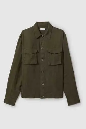 REISS Viera Linen Overshirt