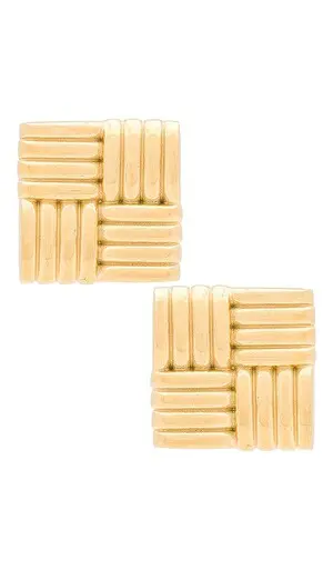 8 Other Reasons Square Earrings - Gold