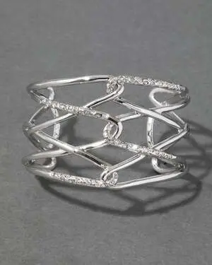 Alexis Bittar Lattice Crystal Cuff Bracelet