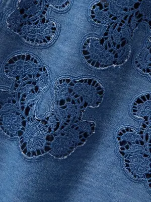 Miguelina Alegra Lace-trimmed Flared Pants