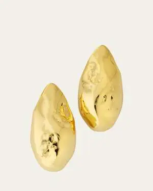 Alexis Bittar Molten Teardrop Post Earrings - Gold