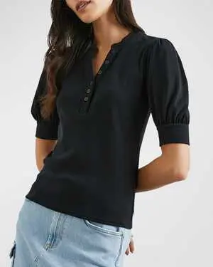 Rails Jewel Jersey Top - Black