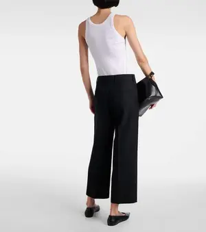 TOTEME Cropped Straight Leg Trousers