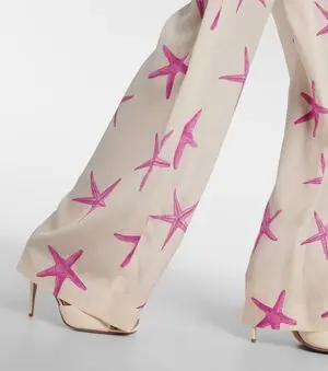 Valentino Garavani Printed High-rise Wide-leg Pants