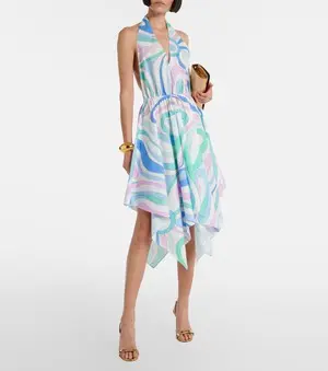 Emilio Pucci Marmo Printed Cotton Minidress