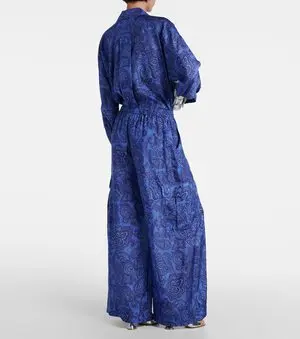 Zimmermann Ottie Paisley Silk Habotai Pants