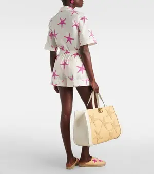 Valentino Garavani Starfish Print Cotton Poplin Shorts