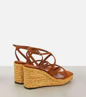 JIMMY CHOO Ayla Espadrille Wedges - Brown