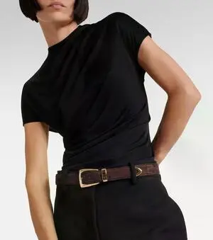 KHAITE Benny Suede Belt