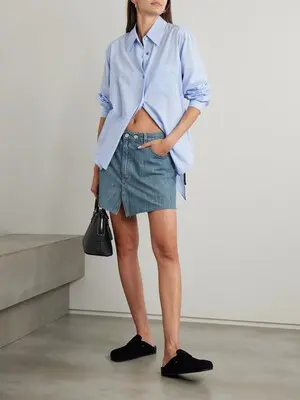 Our Legacy Cover Frayed Denim Mini Skirt - Blue