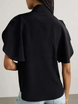 Stella McCartney Paneled Silk-crepe Shirt