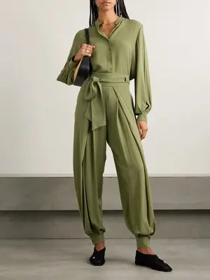 Loro Piana Gralan Belted Tapered Pants