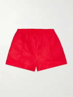 Staud Taurus Paneled Shell Shorts - Red