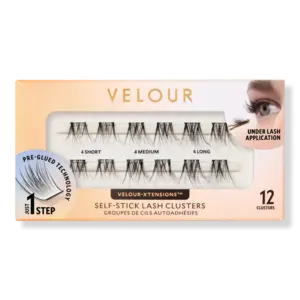 VELOUR Xtensions Self-stick Soft & Wispy Lash Clusters - One-color