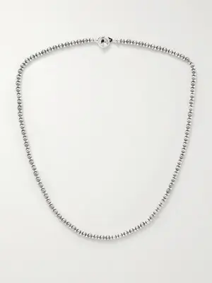 MIKIA Sterling And Hematite Beaded Necklace