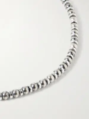 MIKIA Sterling And Hematite Beaded Necklace