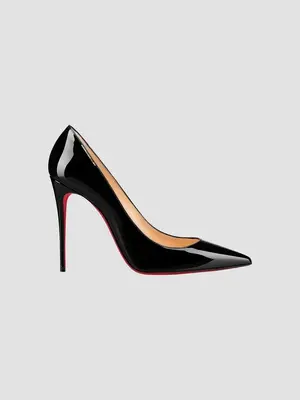 CHRISTIAN LOUBOUTIN Kate 100mm Patent Leather Pumps - Black