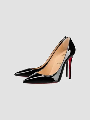 CHRISTIAN LOUBOUTIN Kate 100mm Patent Leather Pumps - Black