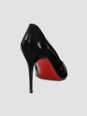CHRISTIAN LOUBOUTIN Kate 85mm Patent Leather Pumps - Black