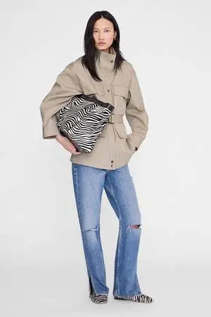 ANINE BING Medium Rio Tote - Zebra