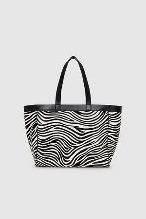 ANINE BING Medium Rio Tote - Zebra