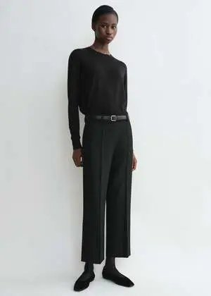 TOTEME Cropped Straight Trousers