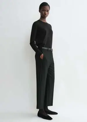 TOTEME Cropped Straight Trousers